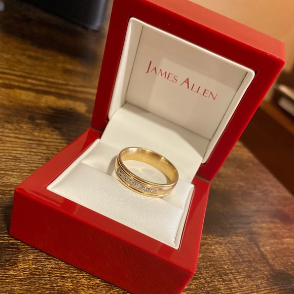 James Allen | Accessories | 4k Gold Diamond Mens Engagement Ring Size ...